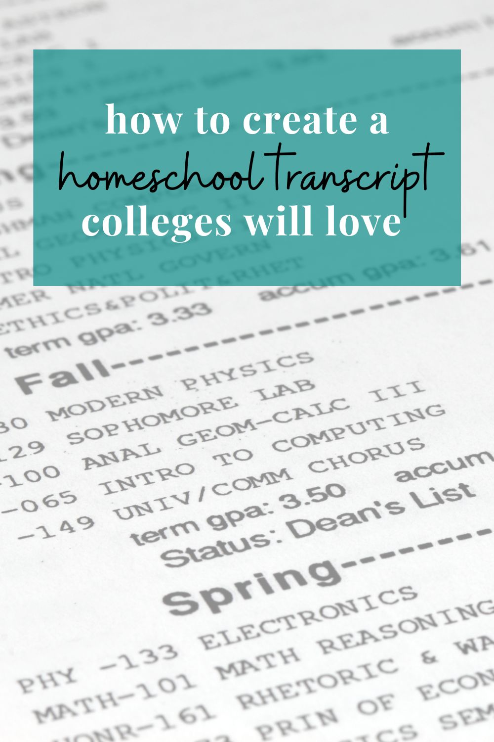 How to Create a Homeschool Transcript - Our Adventures in Homeschooling